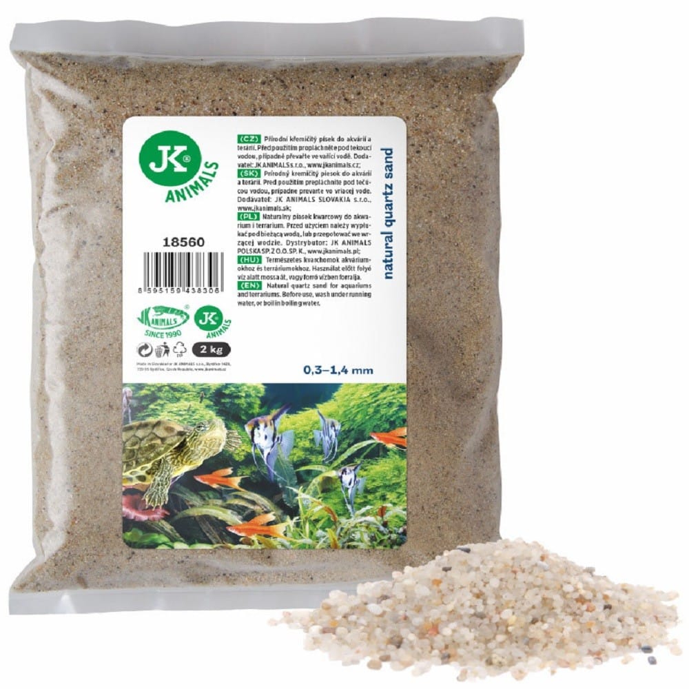 Nisip siliciu natural pt acvariu 0,3-1,4 mm – 2 kg – CROMAVET